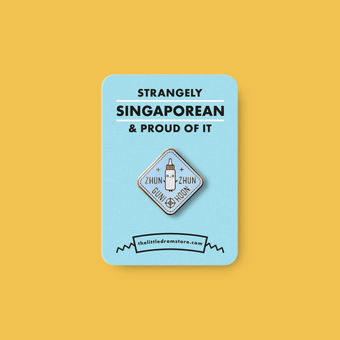 Strangely Singaporean Pin – Zhun Zhun Guni Hoon – the little dröm store