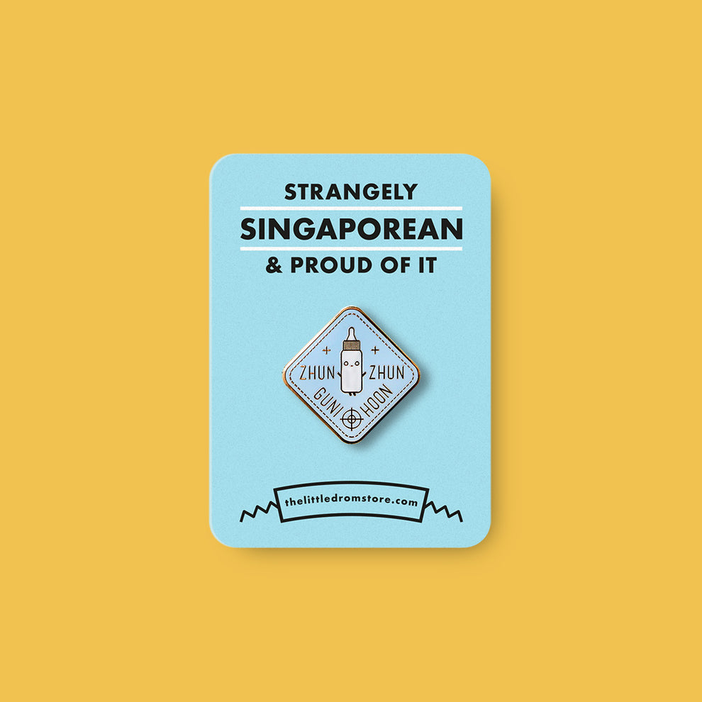 Strangely Singaporean Pin – Zhun Zhun Guni Hoon – the little dröm store